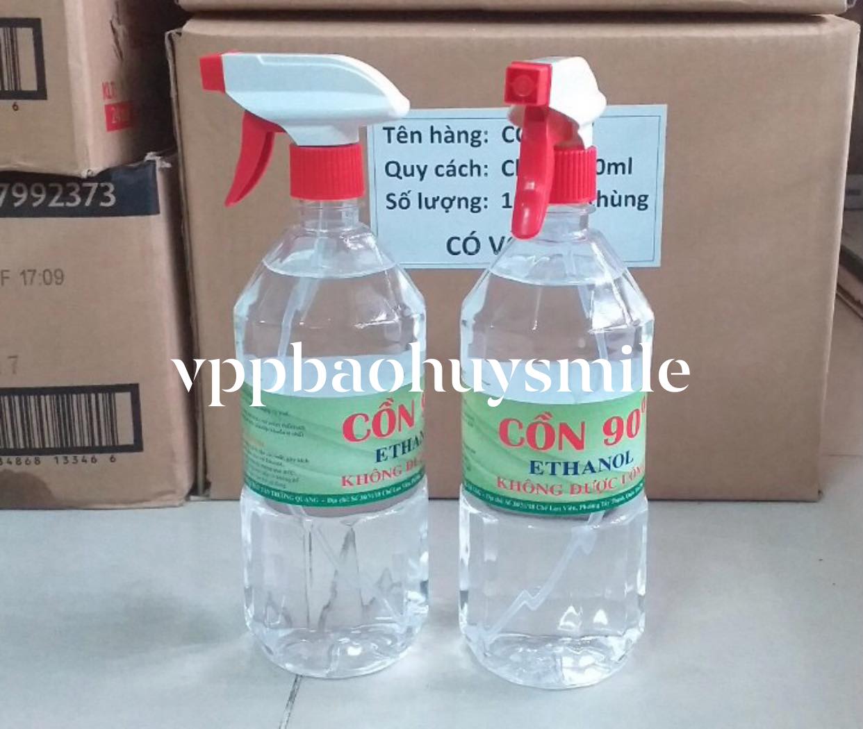 Alcool (Cồn 90 độ) 100 ml (có vòi xịt) - Văn Phòng Phẩm Bảo Huy